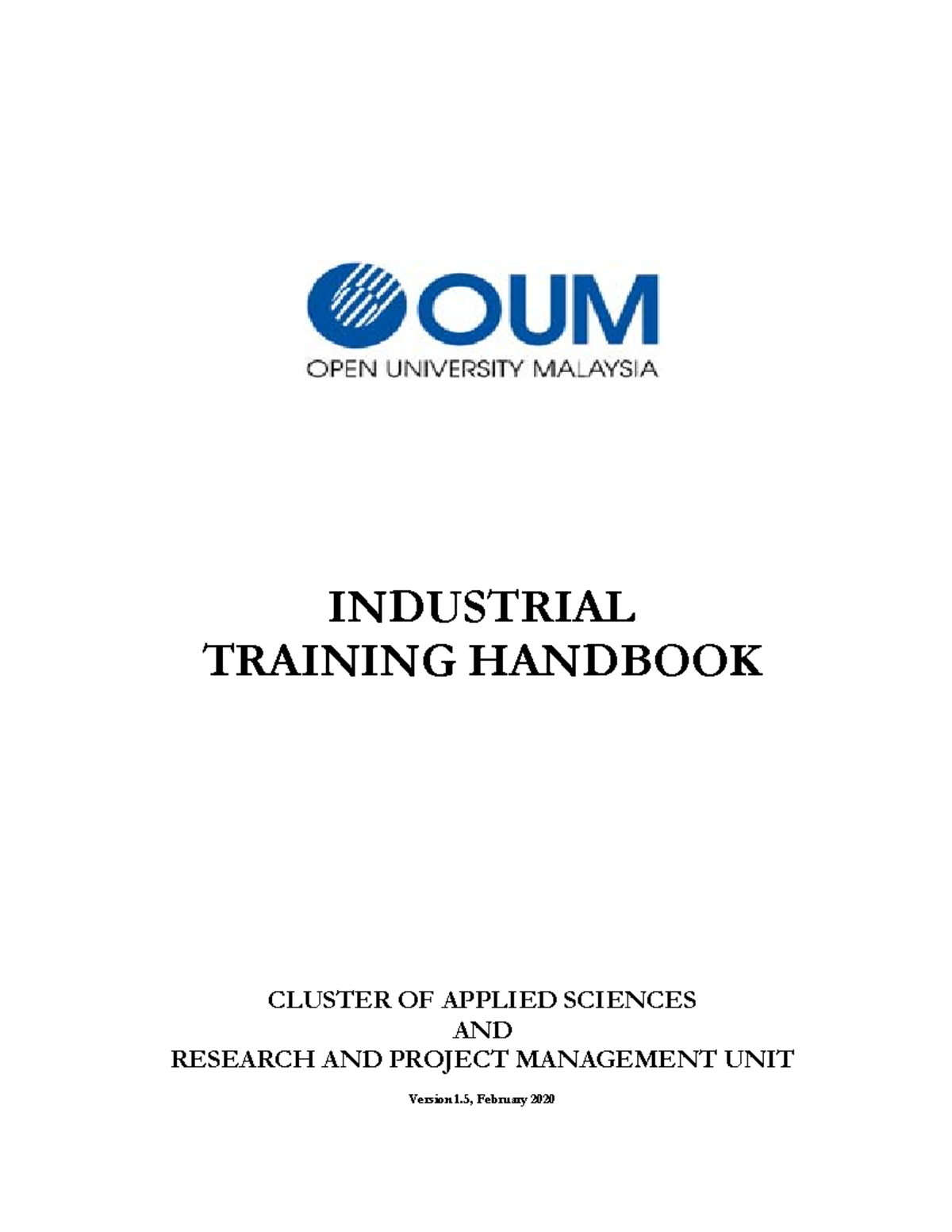 Industrial Training Handbook - V1 - INDUSTRIAL TRAINING HANDBOOK ...