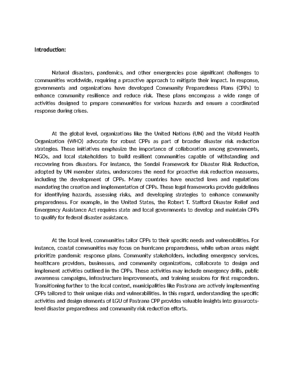 Introduction& Overview - Introduction: Natural disasters, pandemics ...