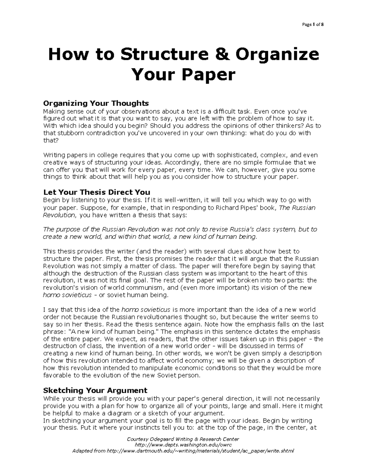 EN121-How to Structure and Organize Your Paper - EN-206 - Studocu