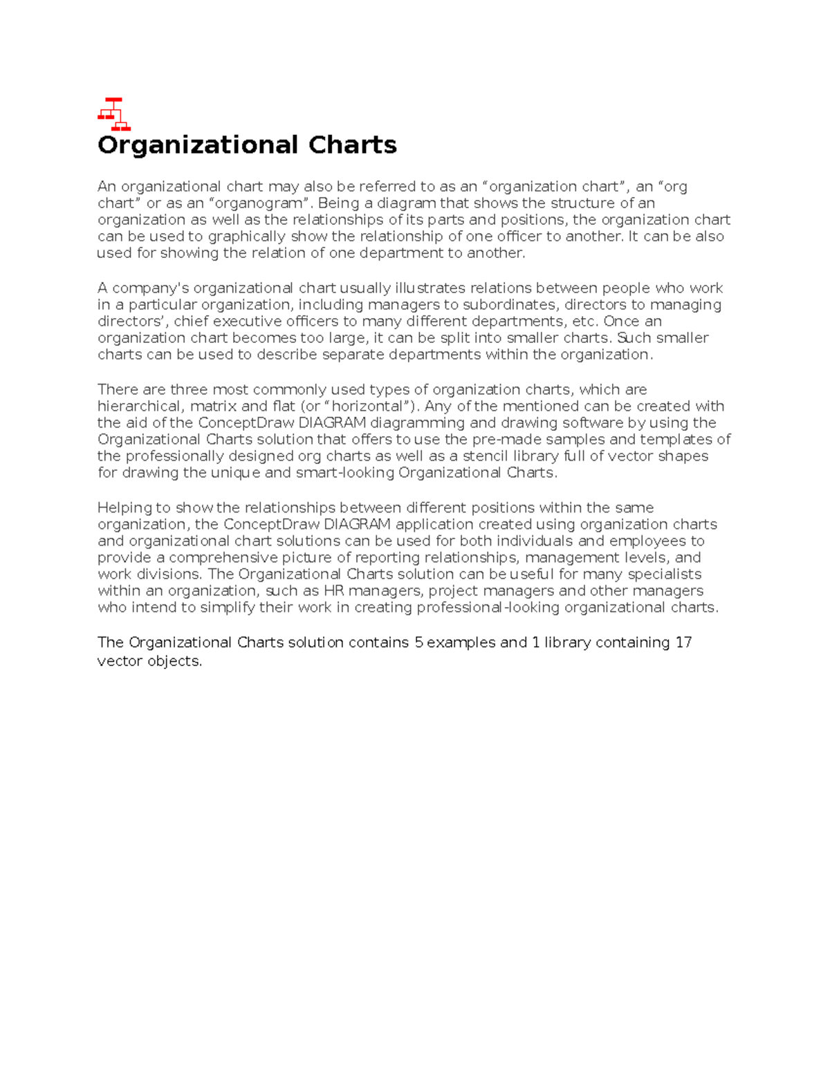 Organizational Charts - Being a diagram that shows the structure of an ...
