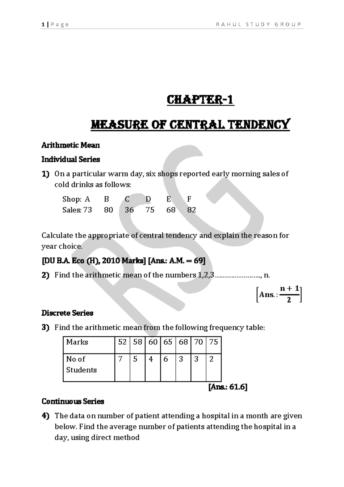 Stats(2020) (3)-converted (15) - CHAPTER- 1 MEASURE OF CENTRAL TENDENCY ...