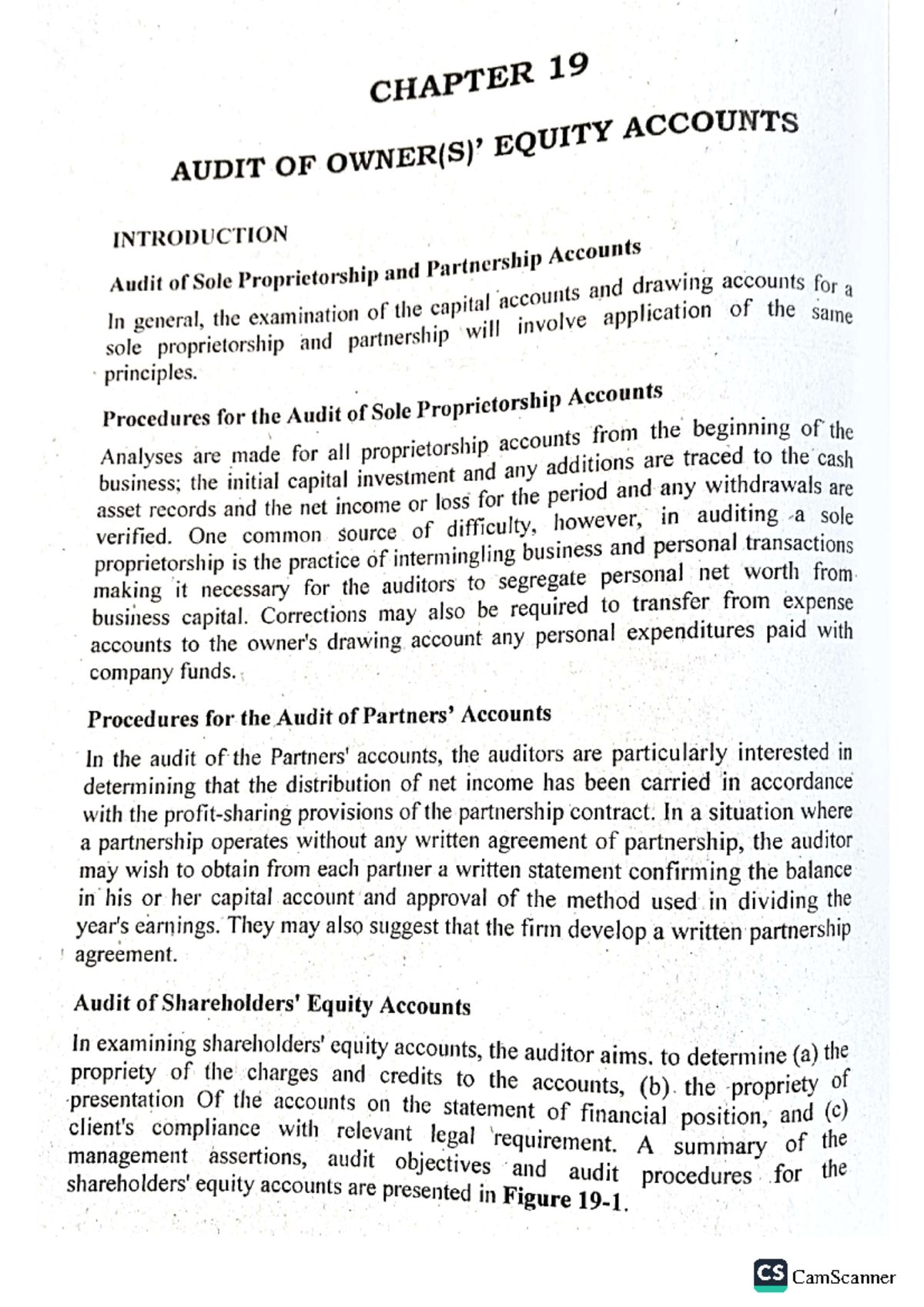 Audit of Equity - Accounting - Studocu