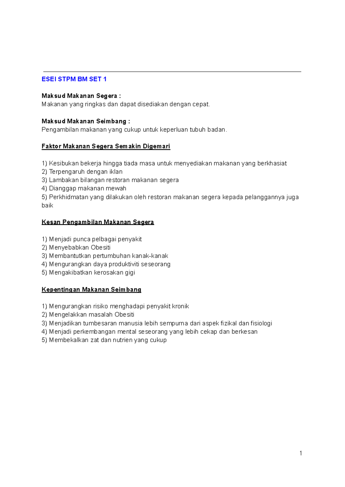 Koleksi ESEI BM STPM -3 - Nota stpm bm - Maksud Makanan Segera ...