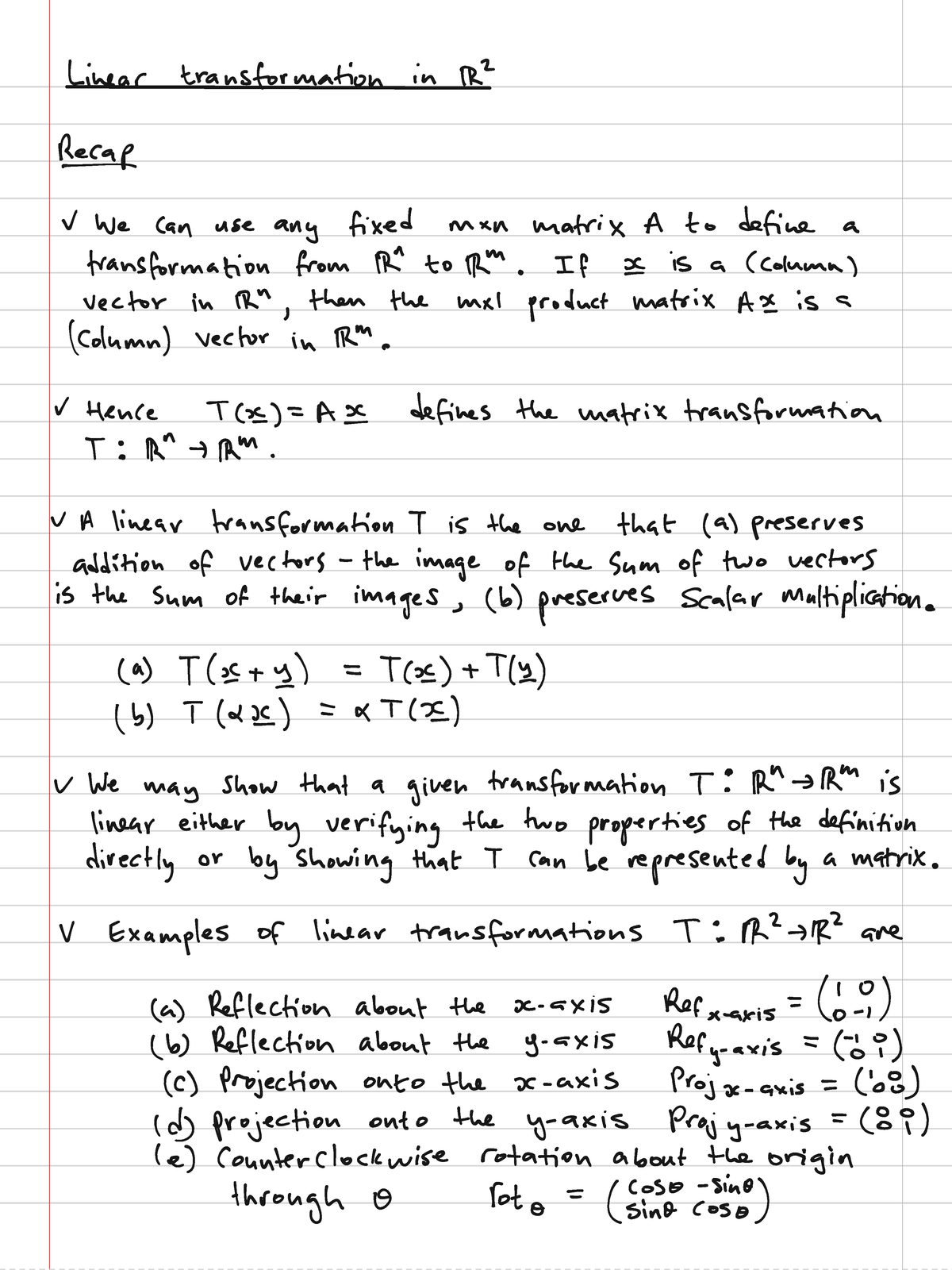 46 Linear Transformations 2 1 - MAM1032S - Studocu