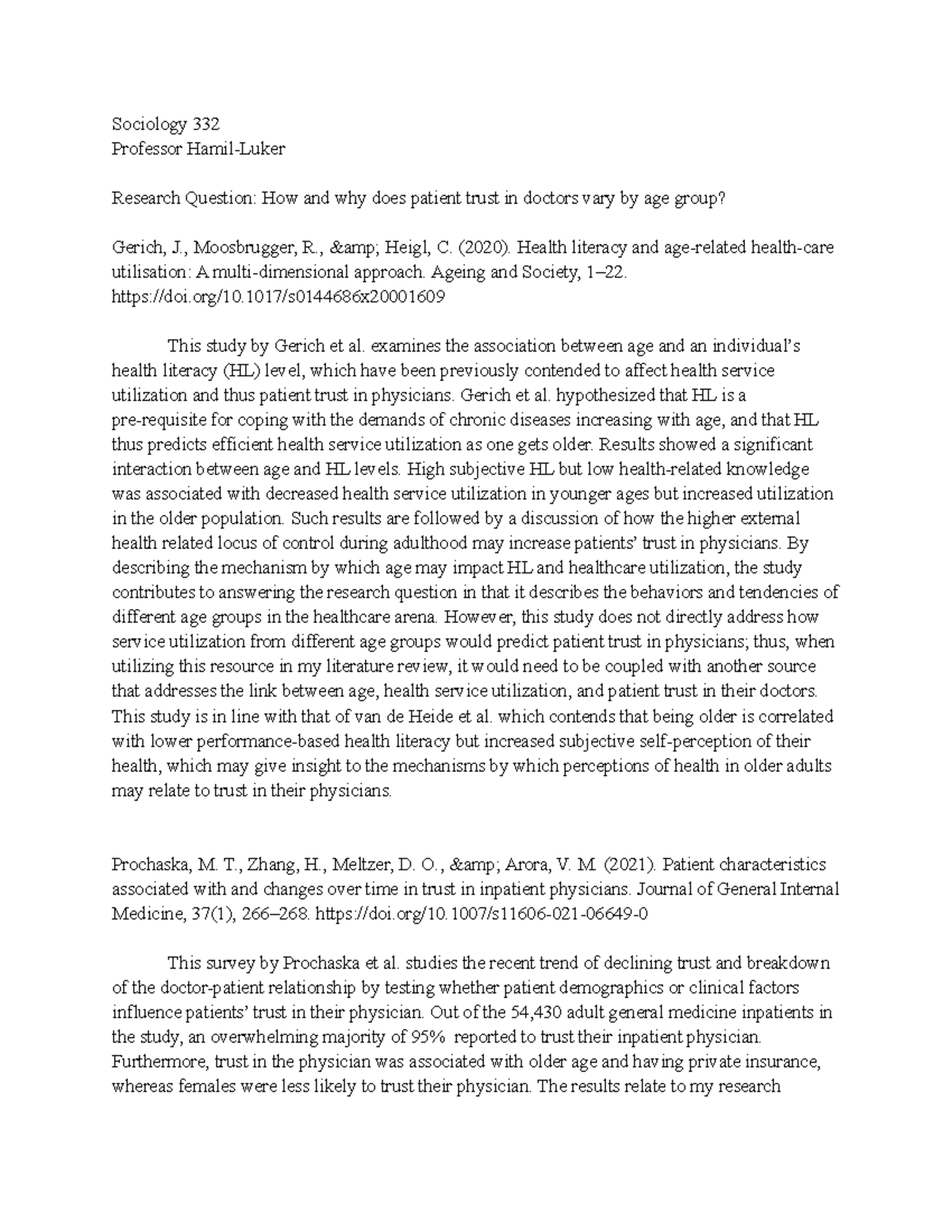 SOC 332 Annotated Bibliography - Sociology 332 Professor Hamil-Luker ...