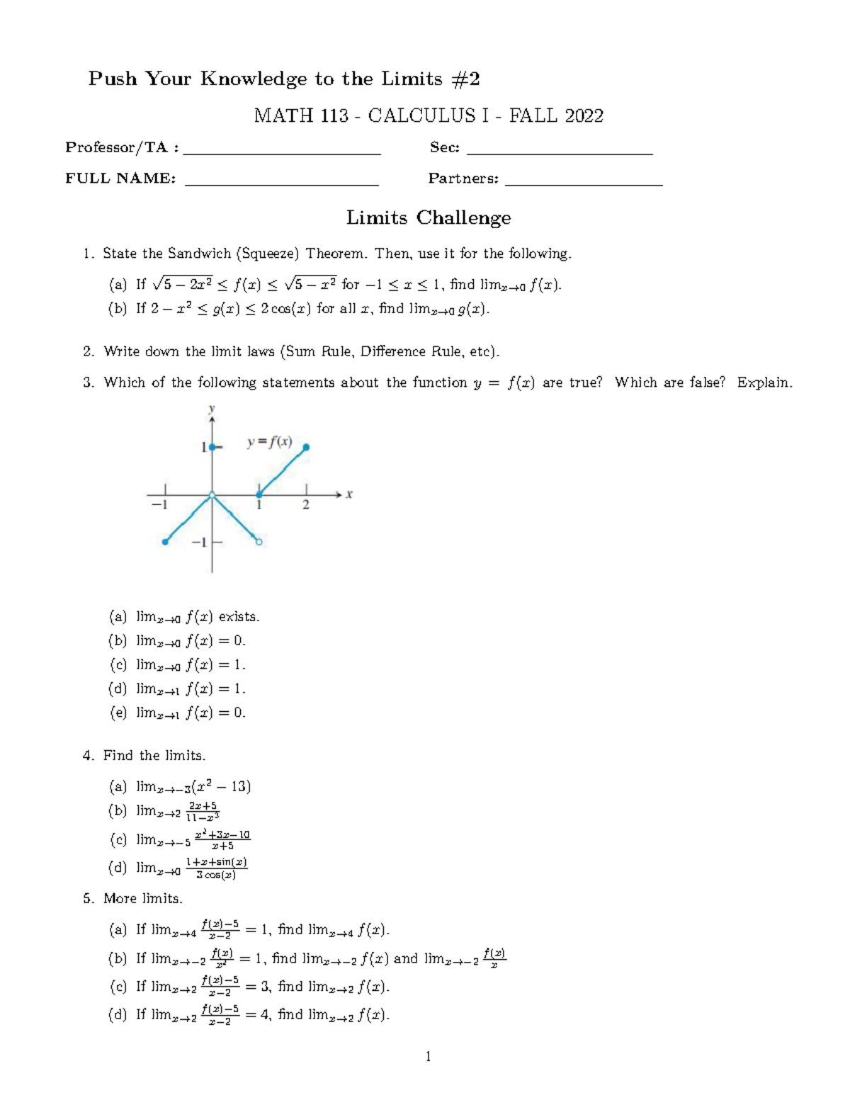 Math 113 Worksheet 2 - Jack O'Brien - Push Your Knowledge to the Limits ...
