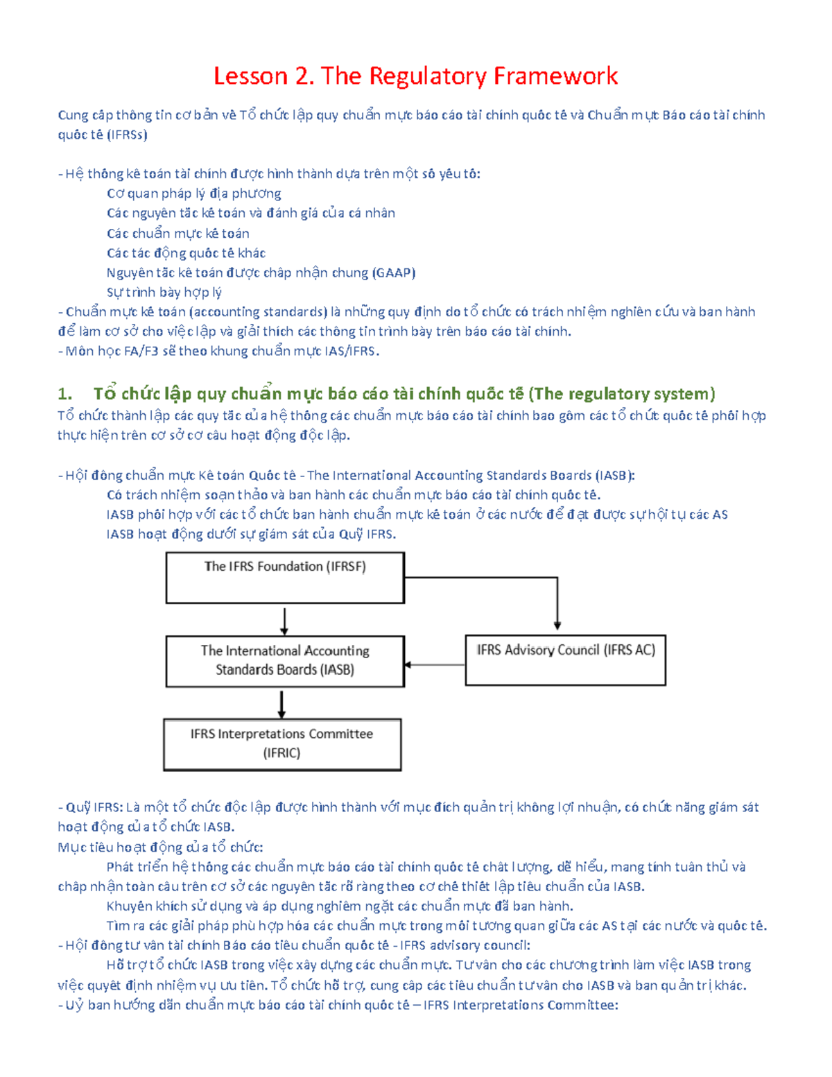 Lesson 2. Regulatory framework - Lesson 2. The Regulatory Framework ...