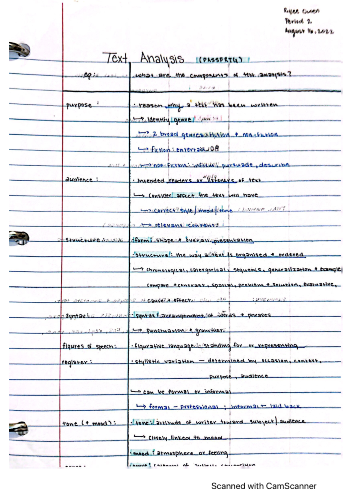 Lang Text Analysis - Studocu