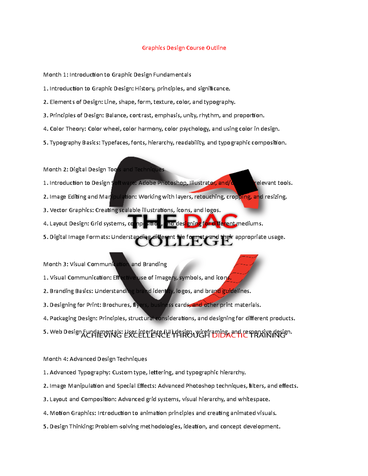 Graphics Design Course Outline Elements Of Design Line Shape Form Texture Color And