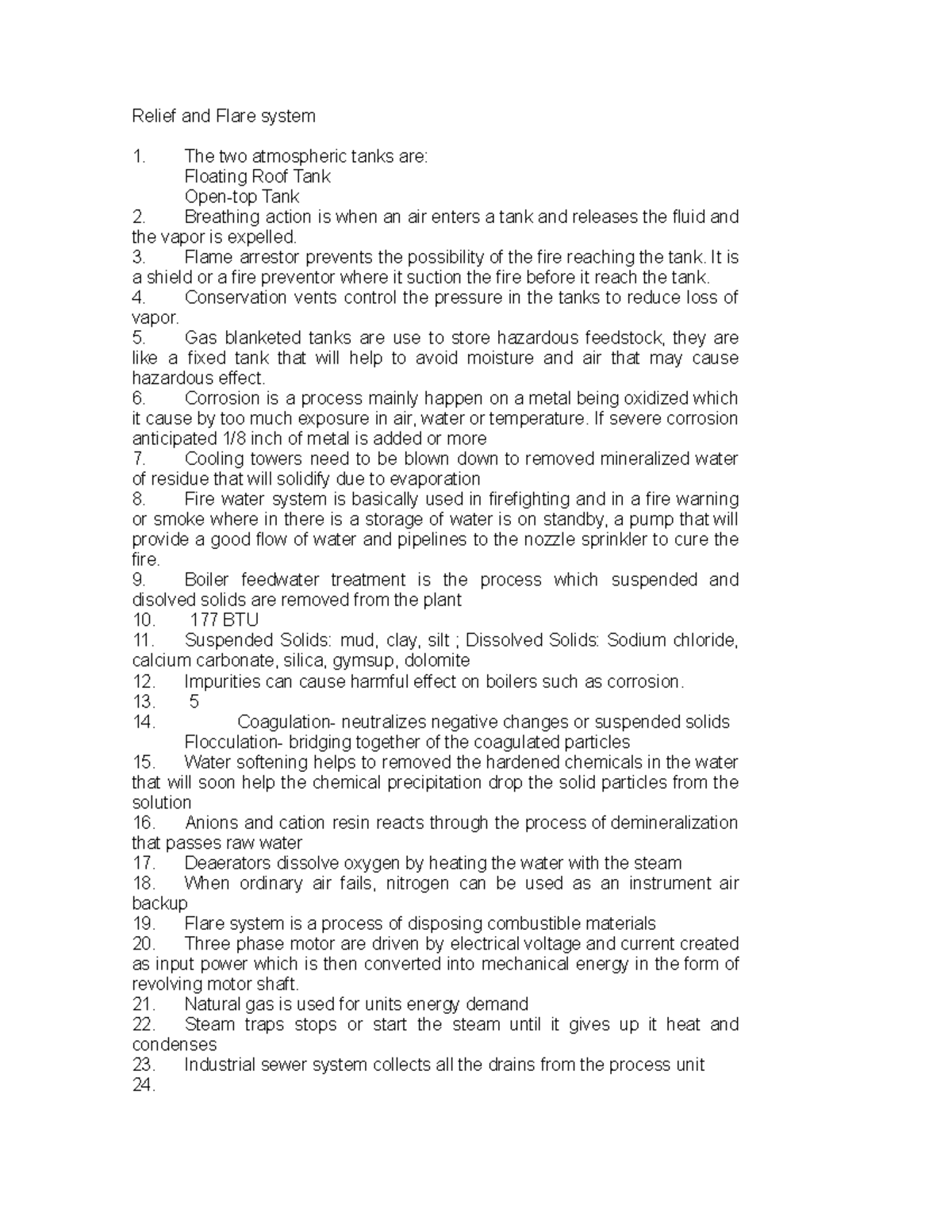 Relief and Flare system - Relief and Flare system The two atmospheric ...