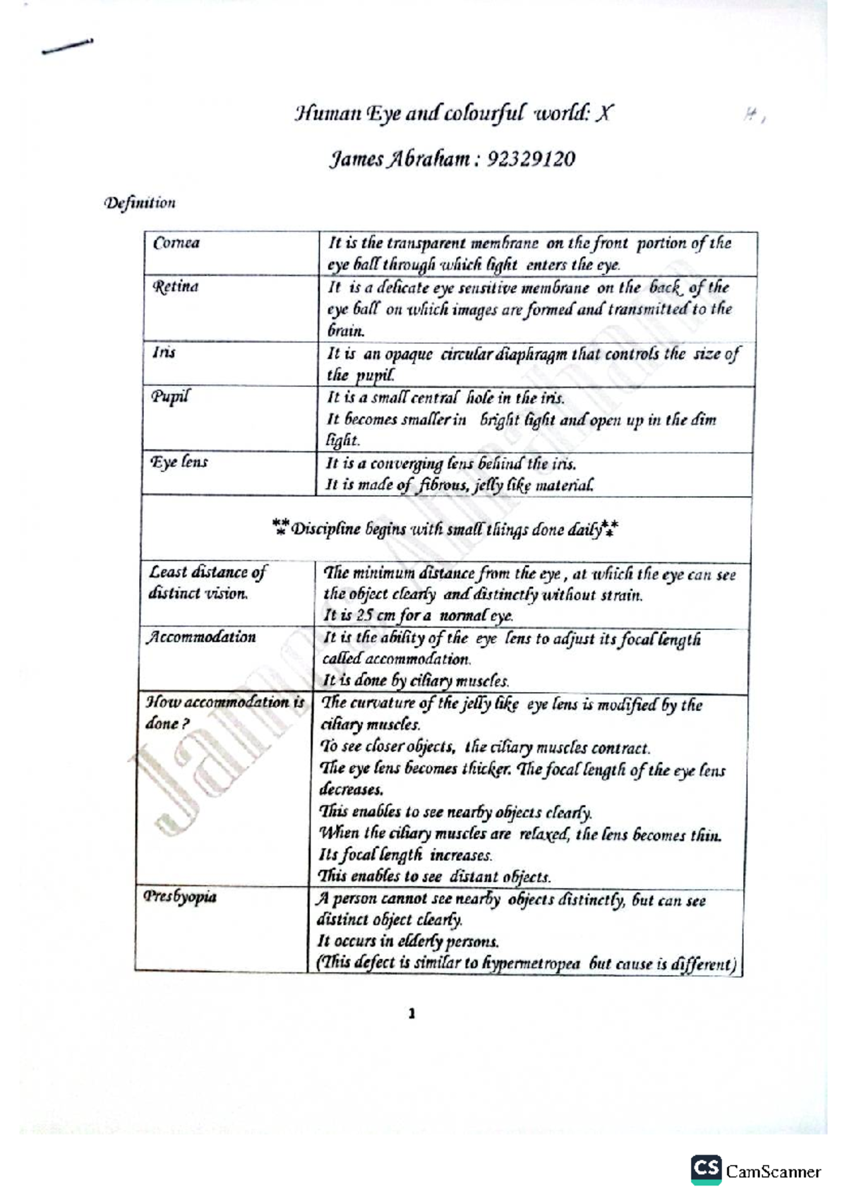 human eye an colorful world-physics - Science - Studocu