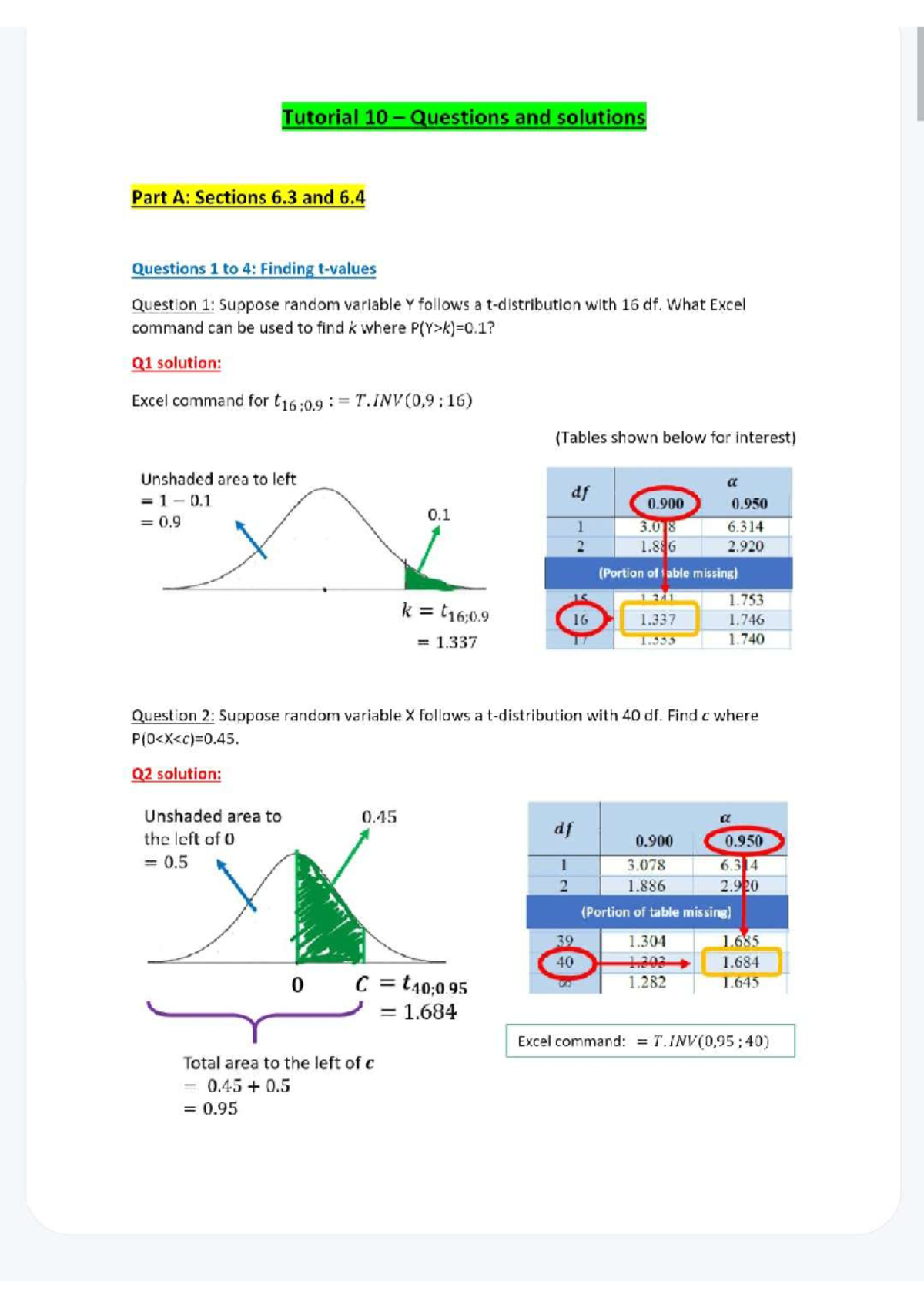Stat130 tutorial 10 - STAT130 - Studocu