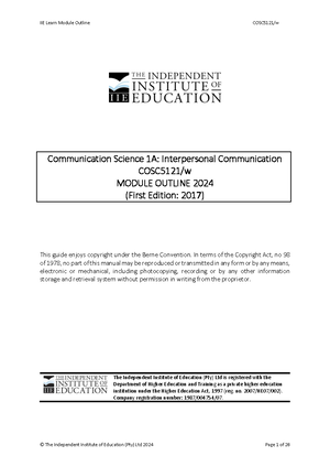 DIAL5111 MO - module outline - Outline p/w © The Independent Institute ...