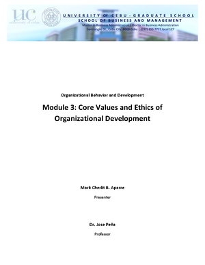 CORE Concepts OF Organizational Behavior AND Development - I ...