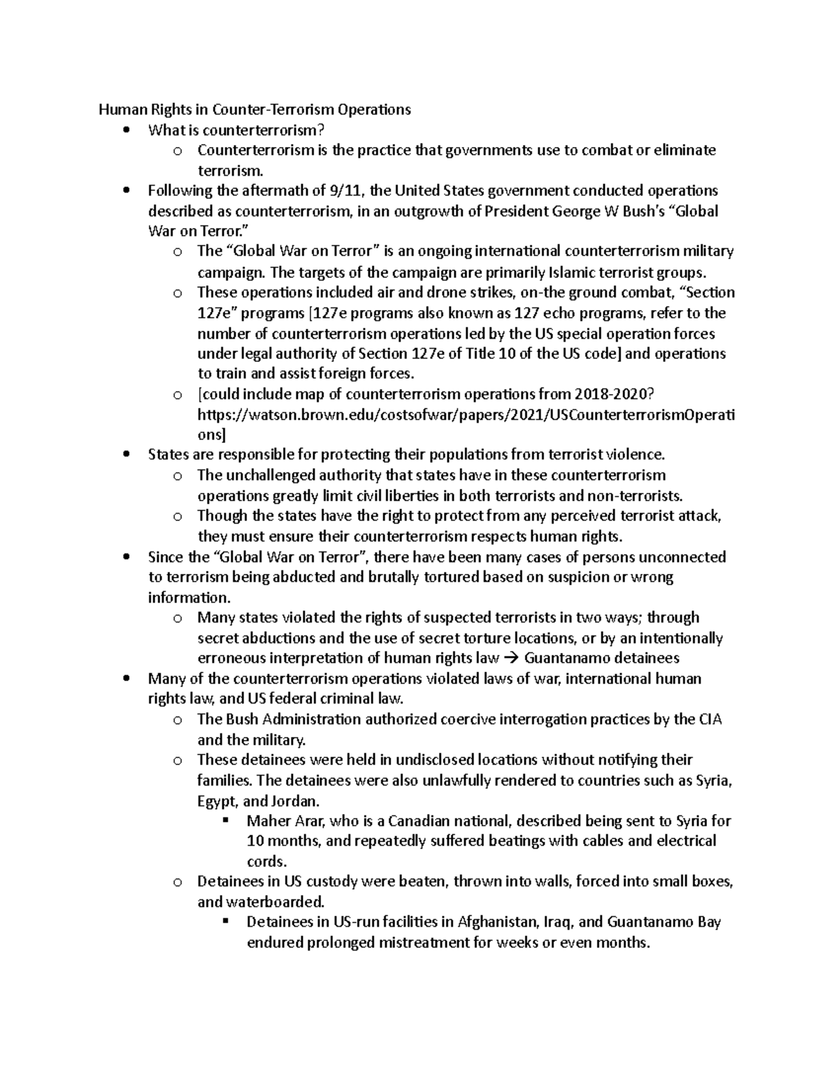 Human Rights in Counterterrorism operations - Following the aftermath ...