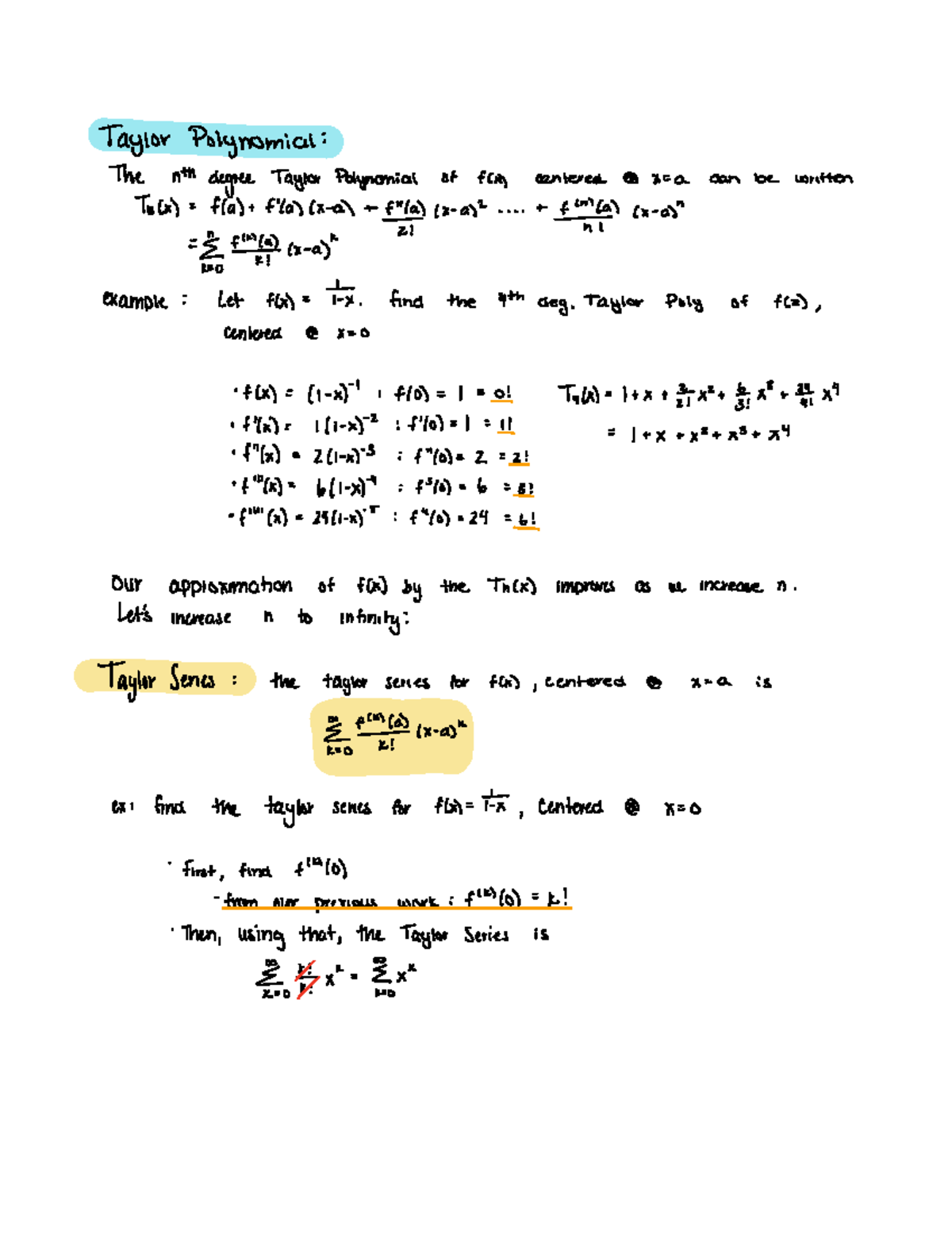 Taylor Series - Sarah Schott - Taylor Polynomial The nth degreeTaylor ...