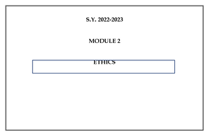 Lesson 4 - Module 4 - S. 2022- MODULE 2 ETHICS Course Code & Title ...