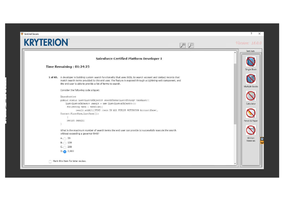 Set1 82 score - Salesforce Certified Platform Developer - Sentinel ...