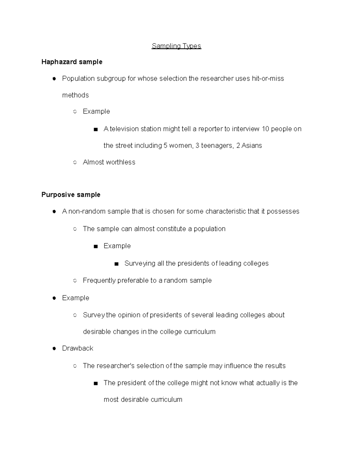 Experimental Psychology Survey (13) - Sampling Types Haphazard sample ...