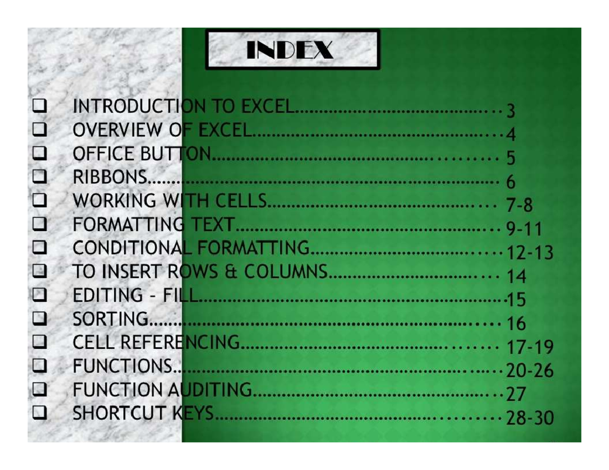 Day 6- Computer Skills- MS Excel - Bachelors in journalism and mass ...