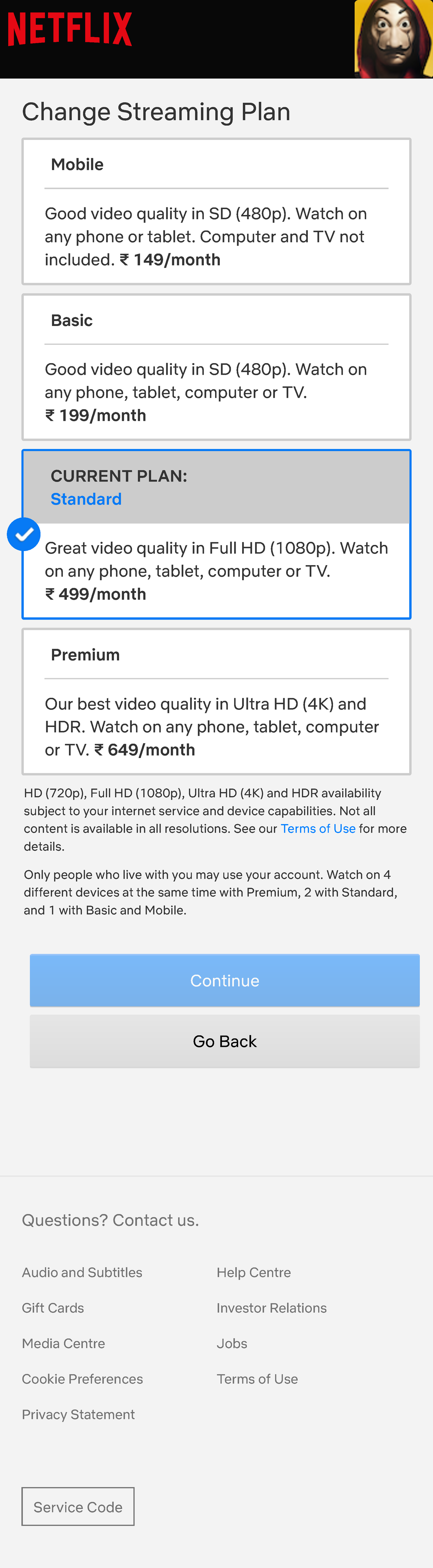 Netflix 2 - All details attached here - Change Streaming Plan HD (720p ...
