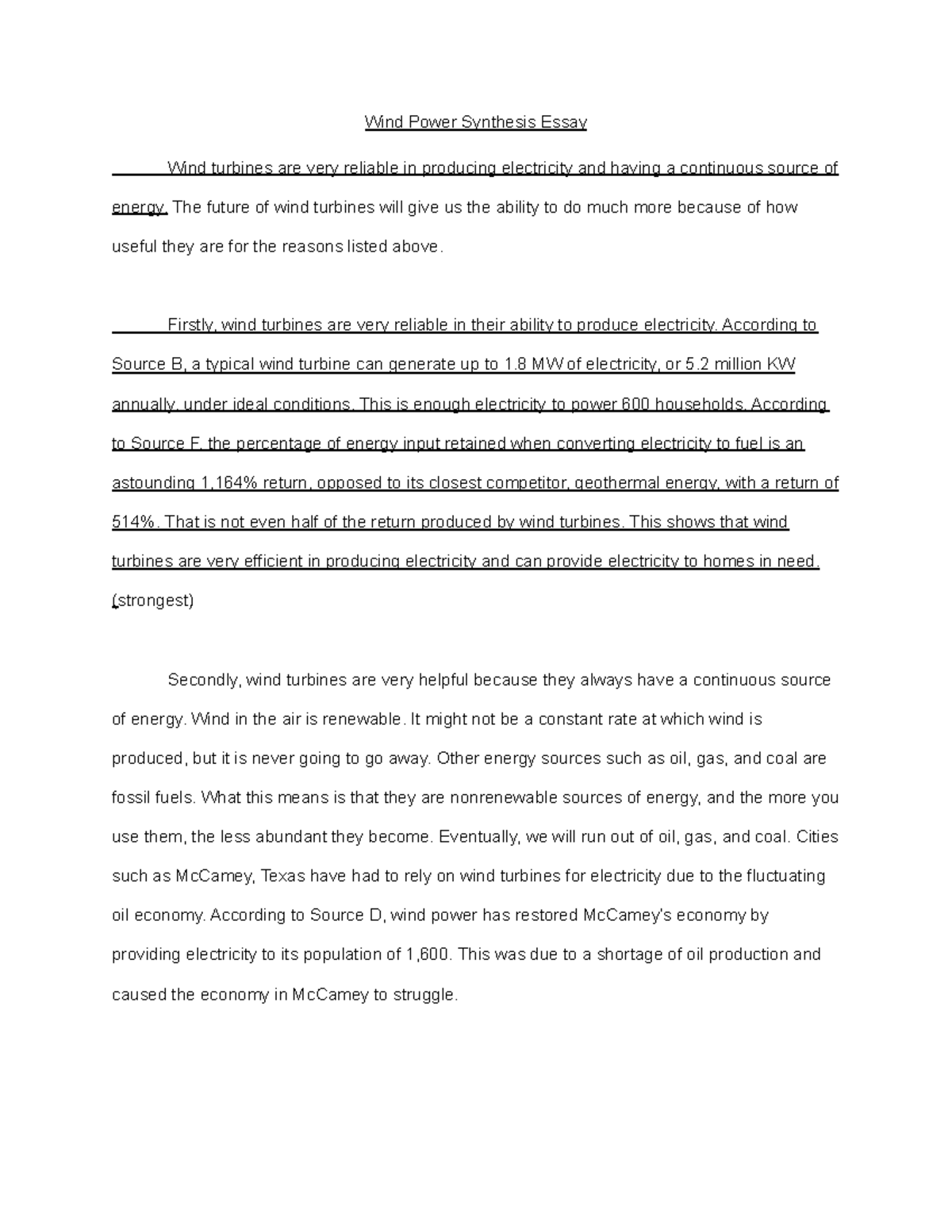Wind Power Synthesis Essay - The future of wind turbines will give us ...
