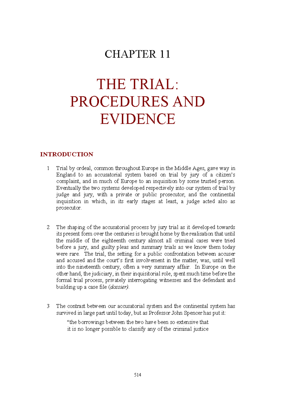 Trial Procedures and Evidence - CHAPTER 11 THE TRIAL: PROCEDURES AND ...