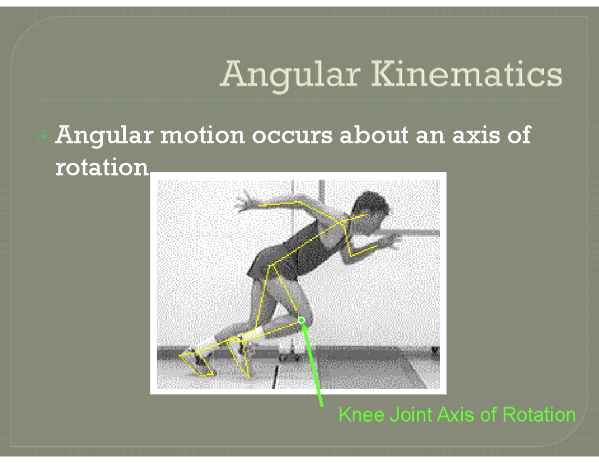 20 Angular Kinematics - Note set 4- Unit 2 - Angular motion occurs ...