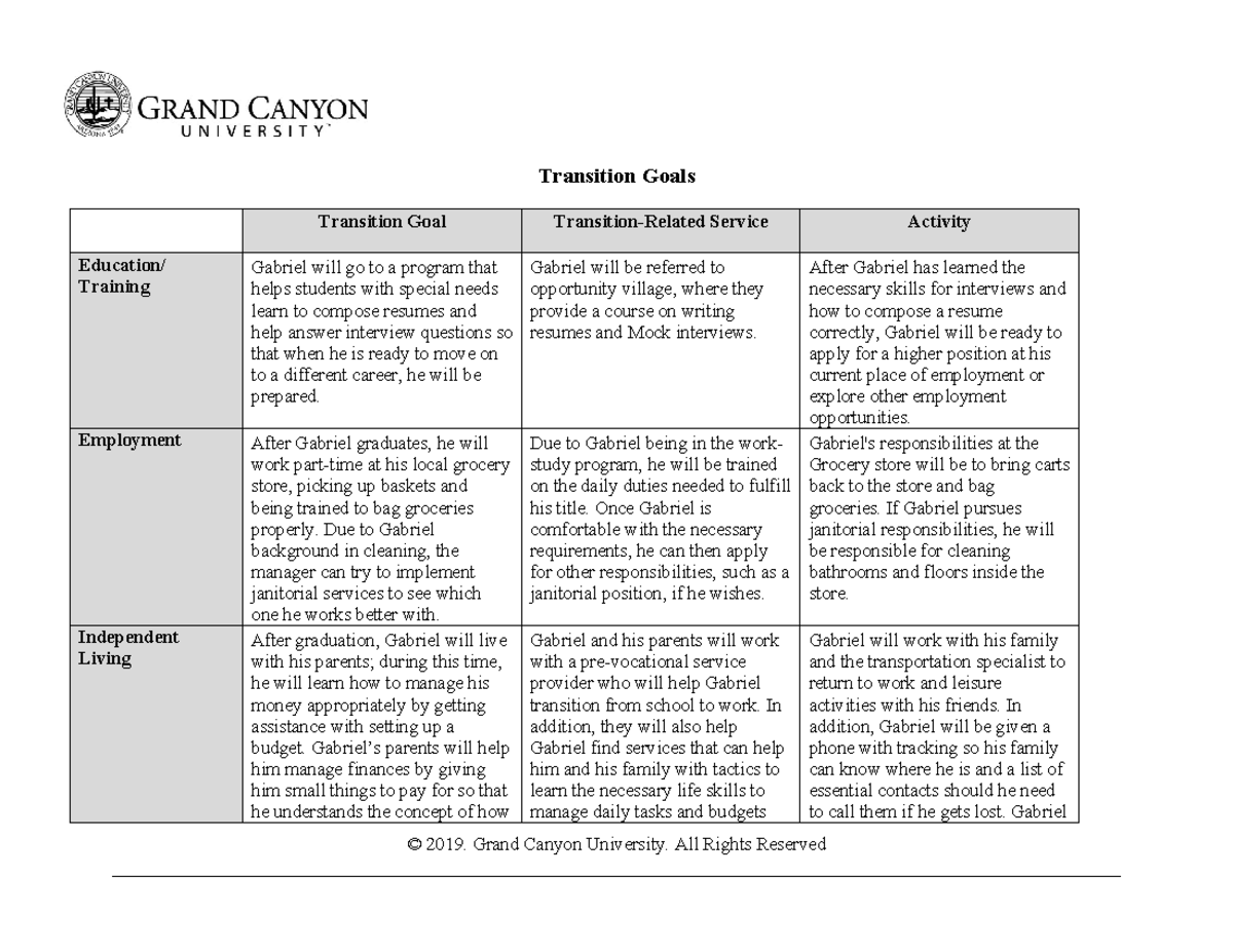 SPD-300-T5-RS-Transition Goals - Transition Goals Transition Goal ...