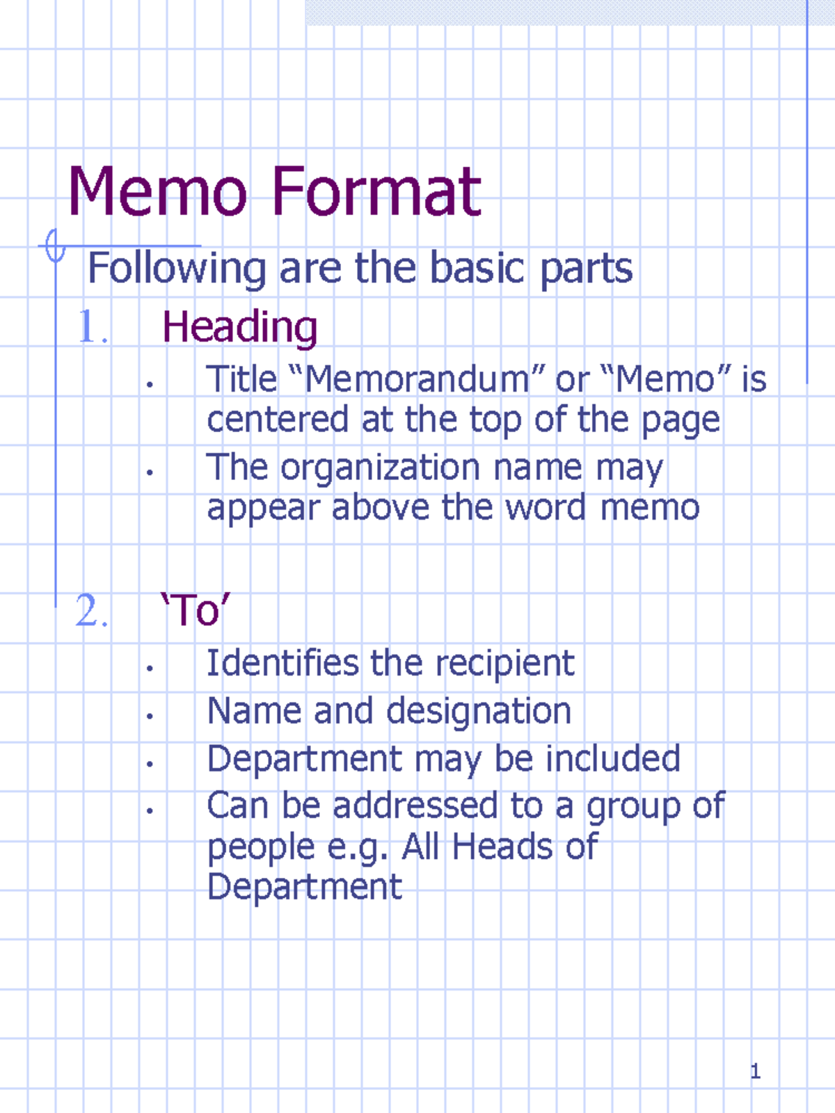 EXAMPLE OF MEMO FORMAT MGT269 (2019/2020) - Memo Format Following are ...