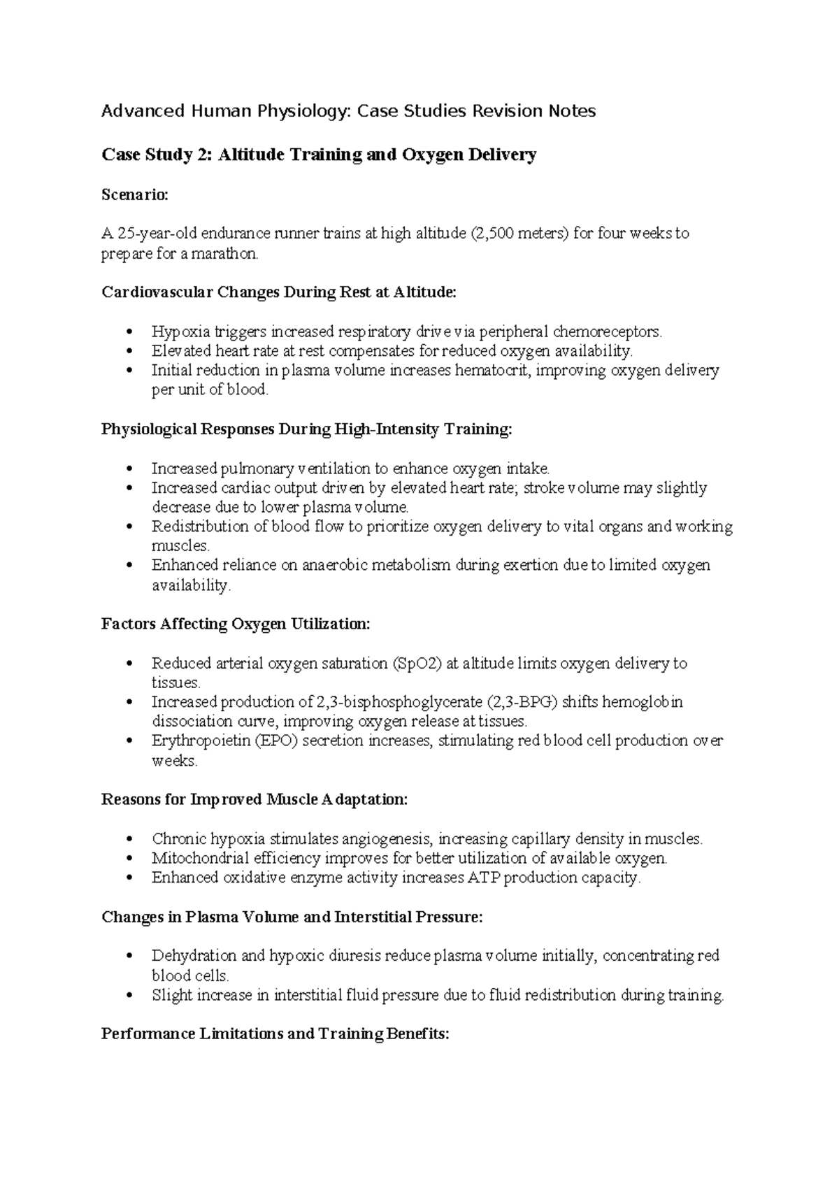 Case study 4 - biol3210 - Advanced Human Physiology: Case Studies ...