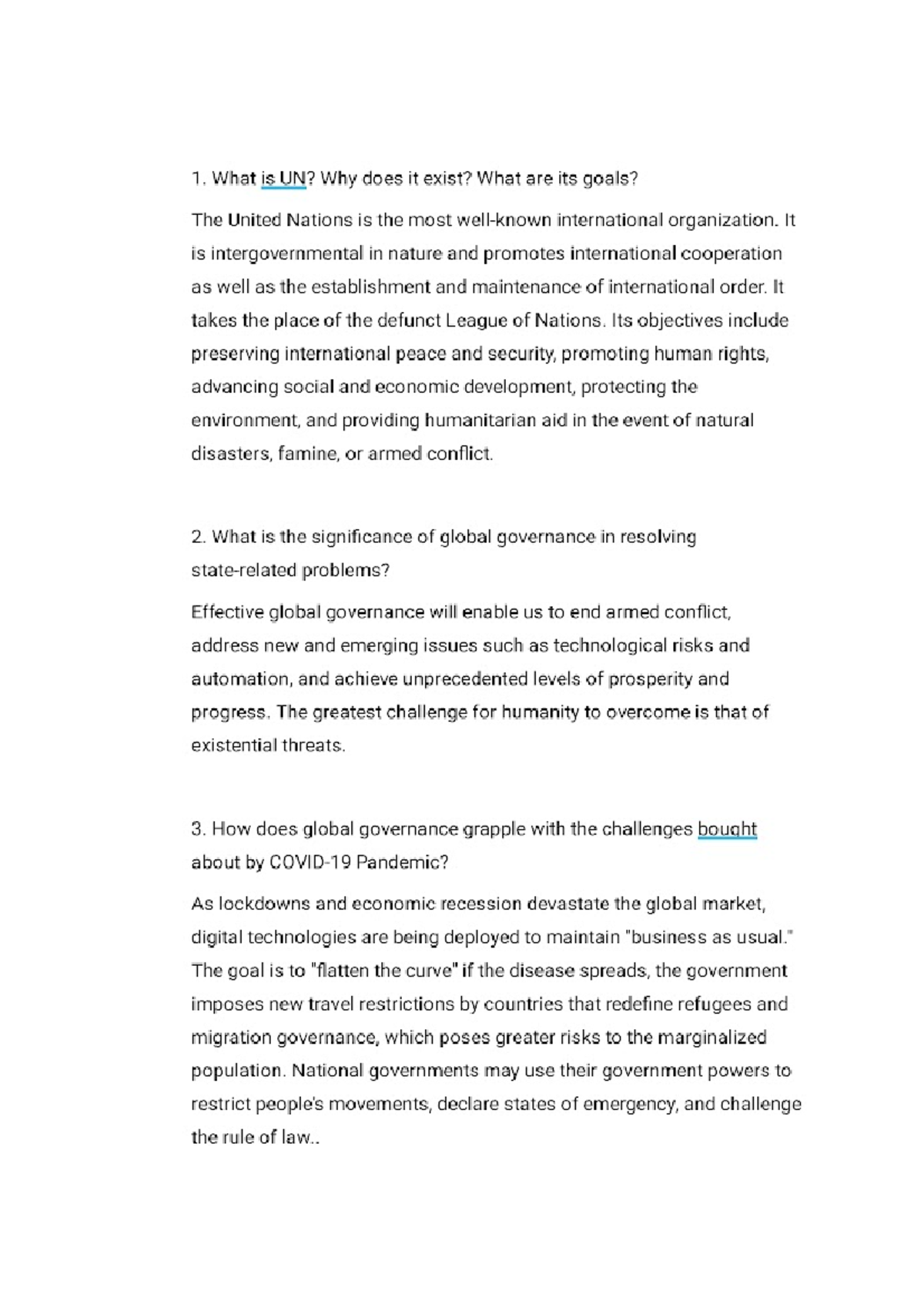 TCW Activity 6 - The Contemporary World - Principle of Chemistry - Studocu