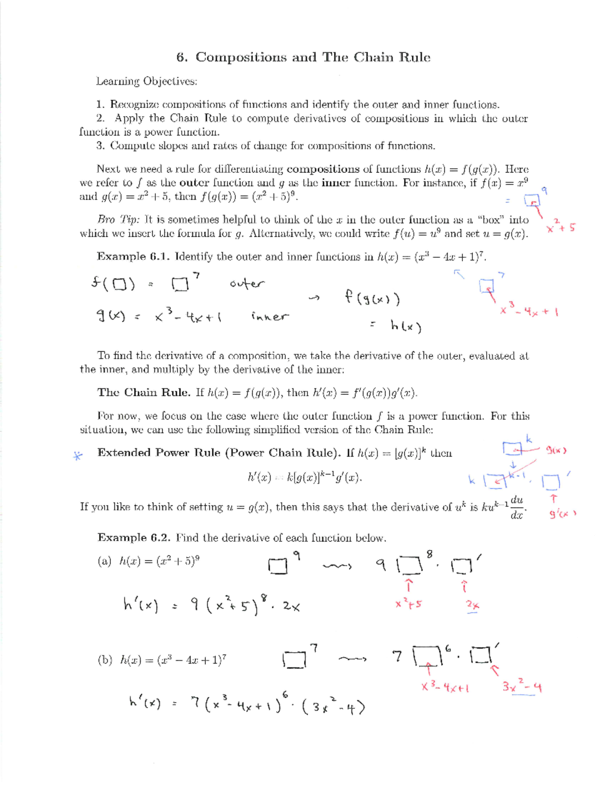 Section 6 notes - The Chain Rule - MAT 143 - Studocu