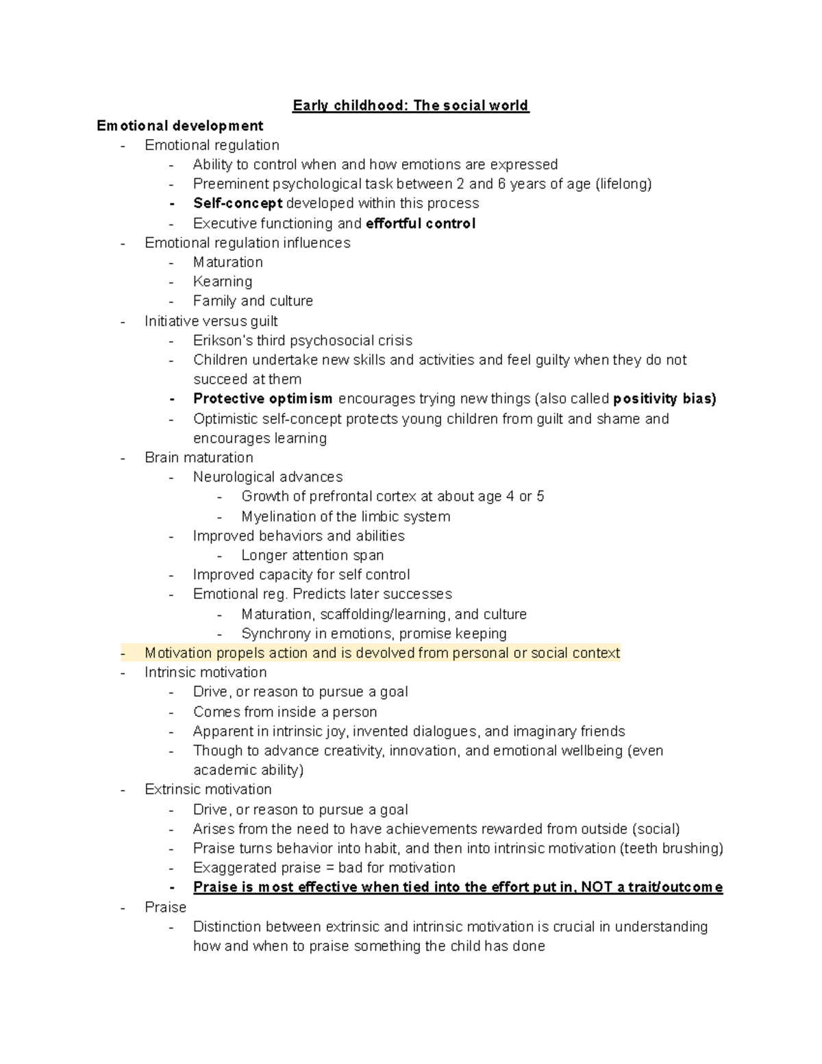 Early Childhood: Emotional Development and Parenting Styles - Studocu