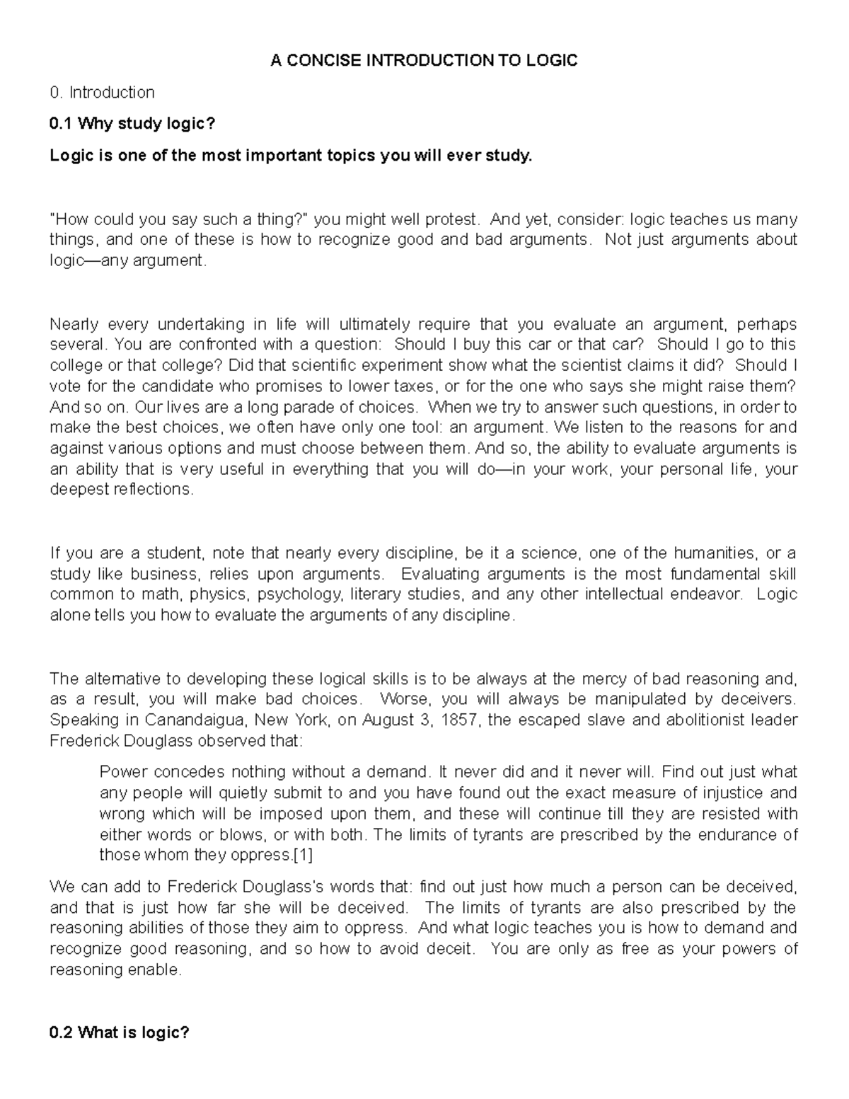 Business Logic Readings - A CONCISE INTRODUCTION TO LOGIC Introduction ...