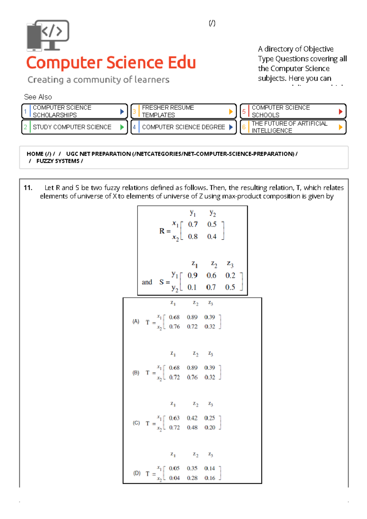 Fuzzy Systems Multiple choice Questions and Answers-UGC NET computer science question paper 2 ...