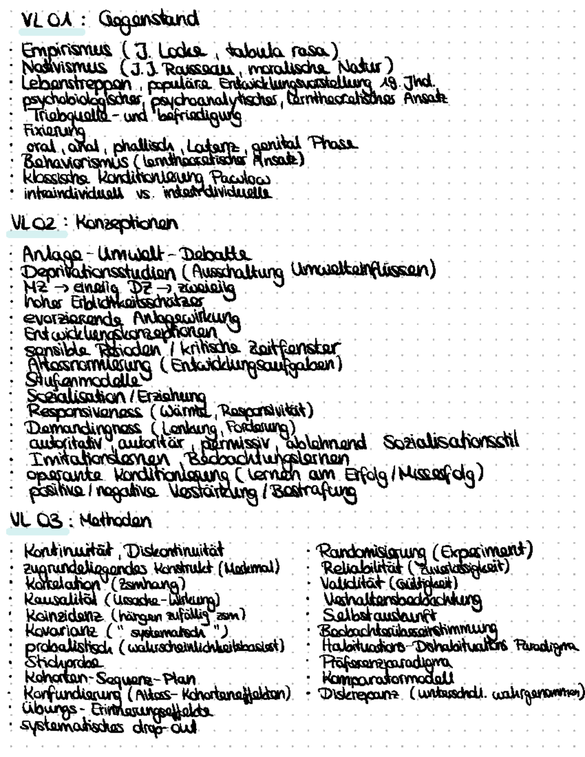 Wichtige Begriffe 5 - V01 : Gegenstand • Empirismus (J. Locke , tabula ...
