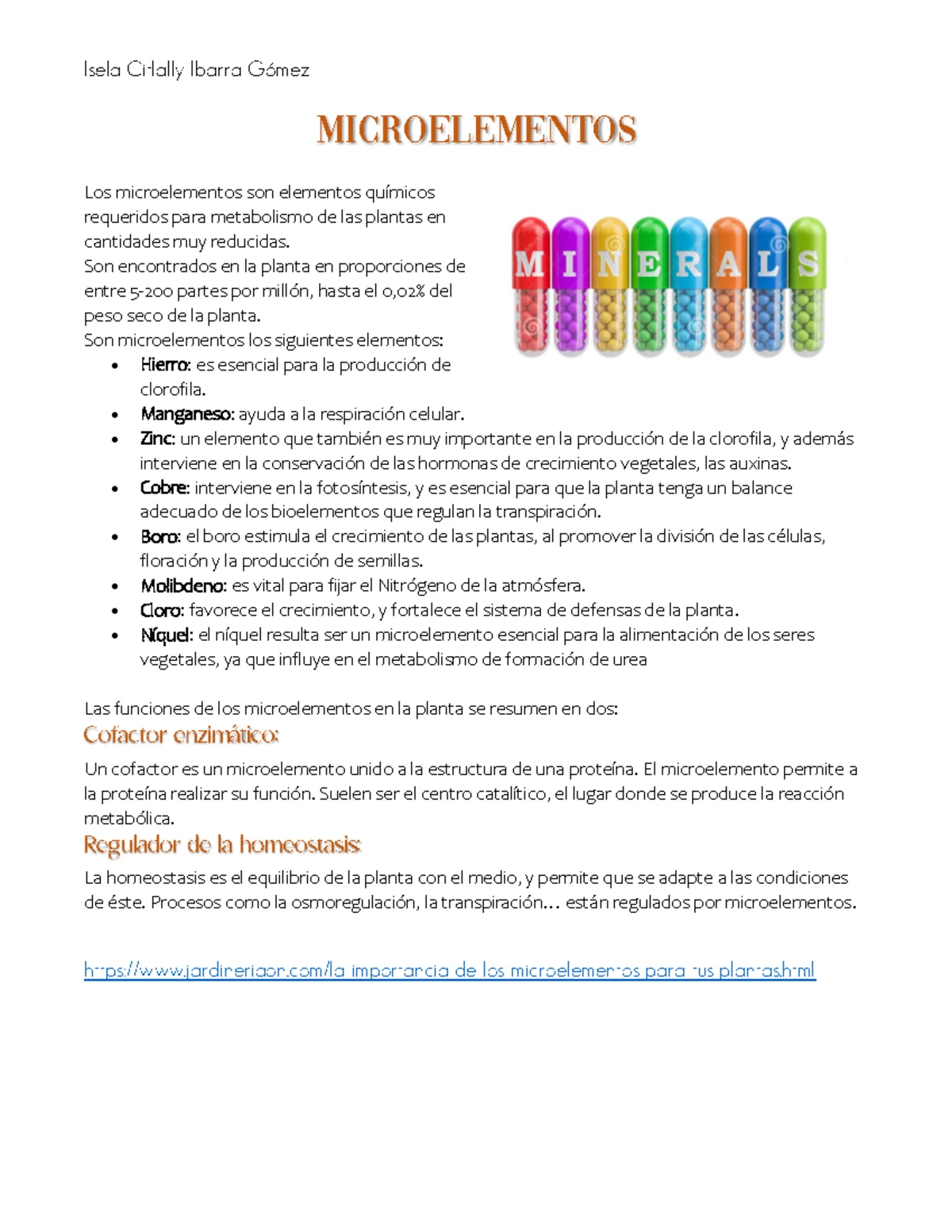 Bioquímica Principales Minerales - MINERALES BIOQUIMICA DEFINICIONES ...
