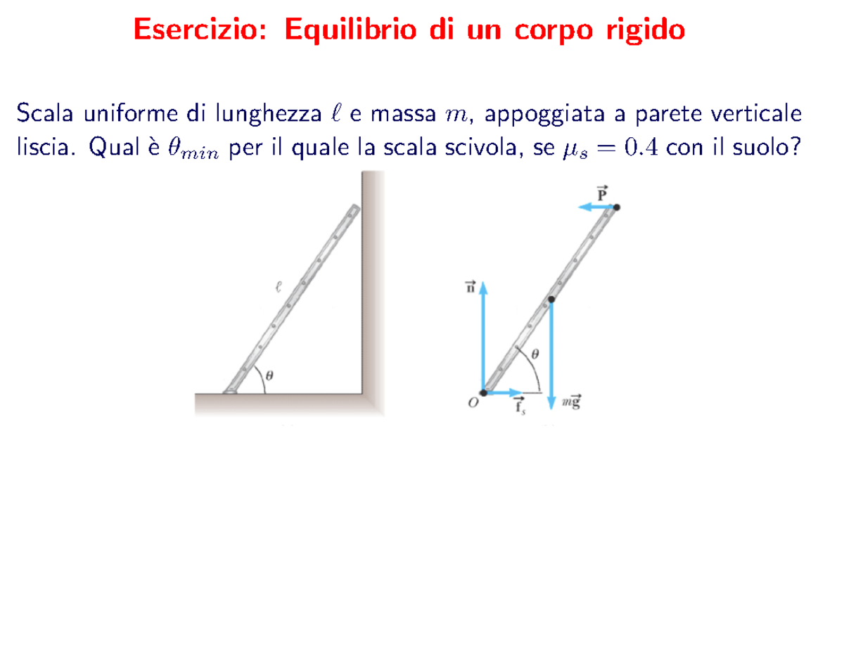 Corpi-rigidi - meccanica applicata alle macchine - Esercizio ...