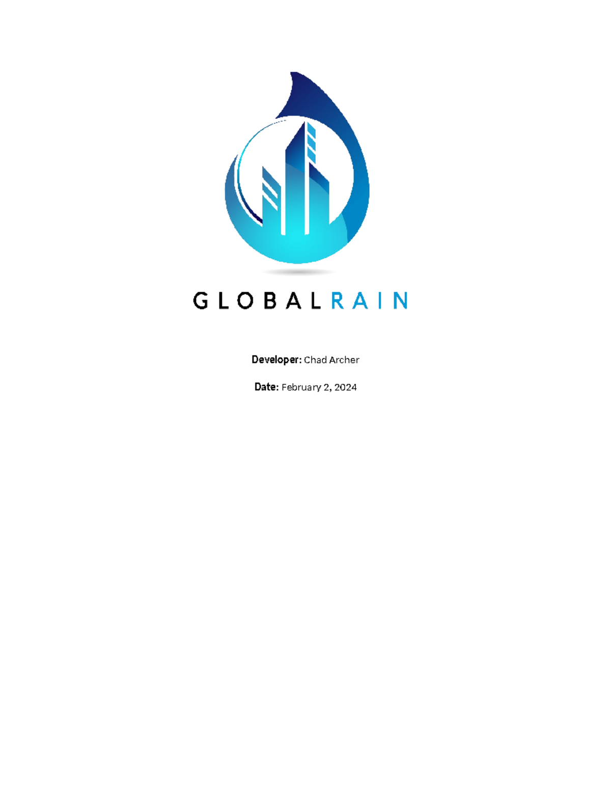 IT 145 4-3 Project One Global Rain Summary Report Template Chad Archer ...