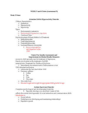 Week 2 Notes - Week 2 Notes—Mental Health 222 Chapter 3,15,24, and 31 ...