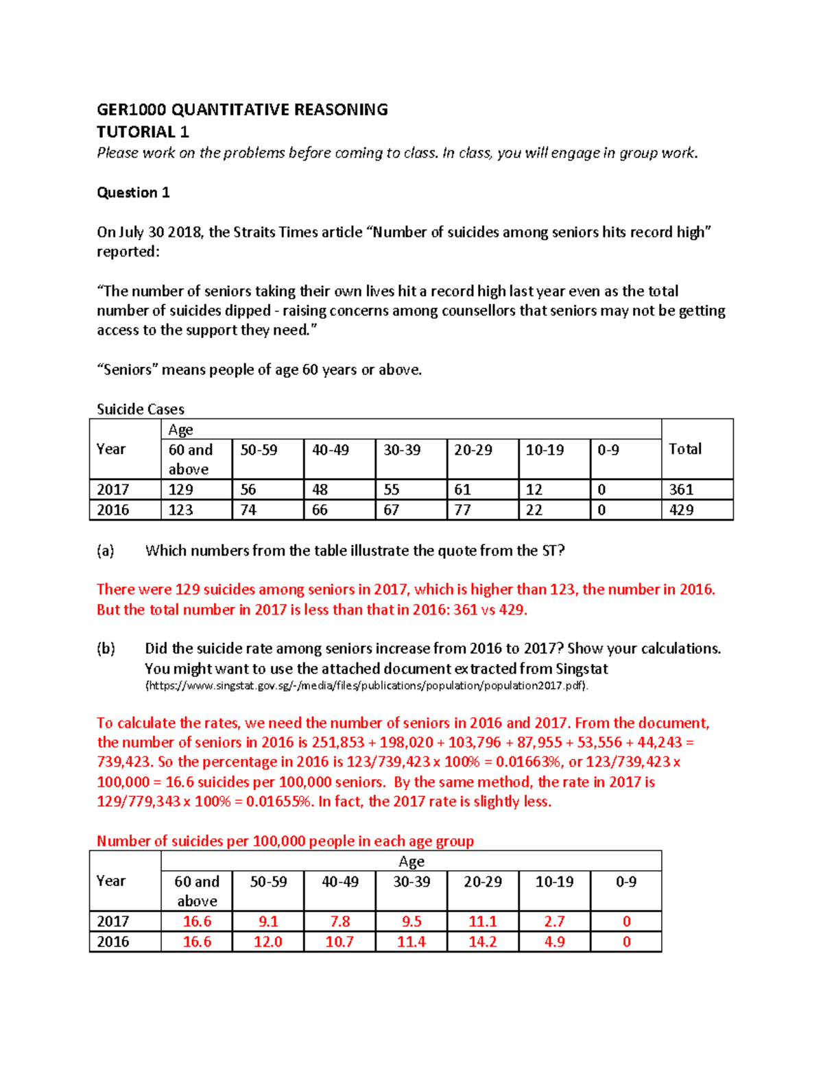 Tutorial 1 And Solutions Warning Tt Undefined Function 32 Ger1000 Quantitative Reasoning