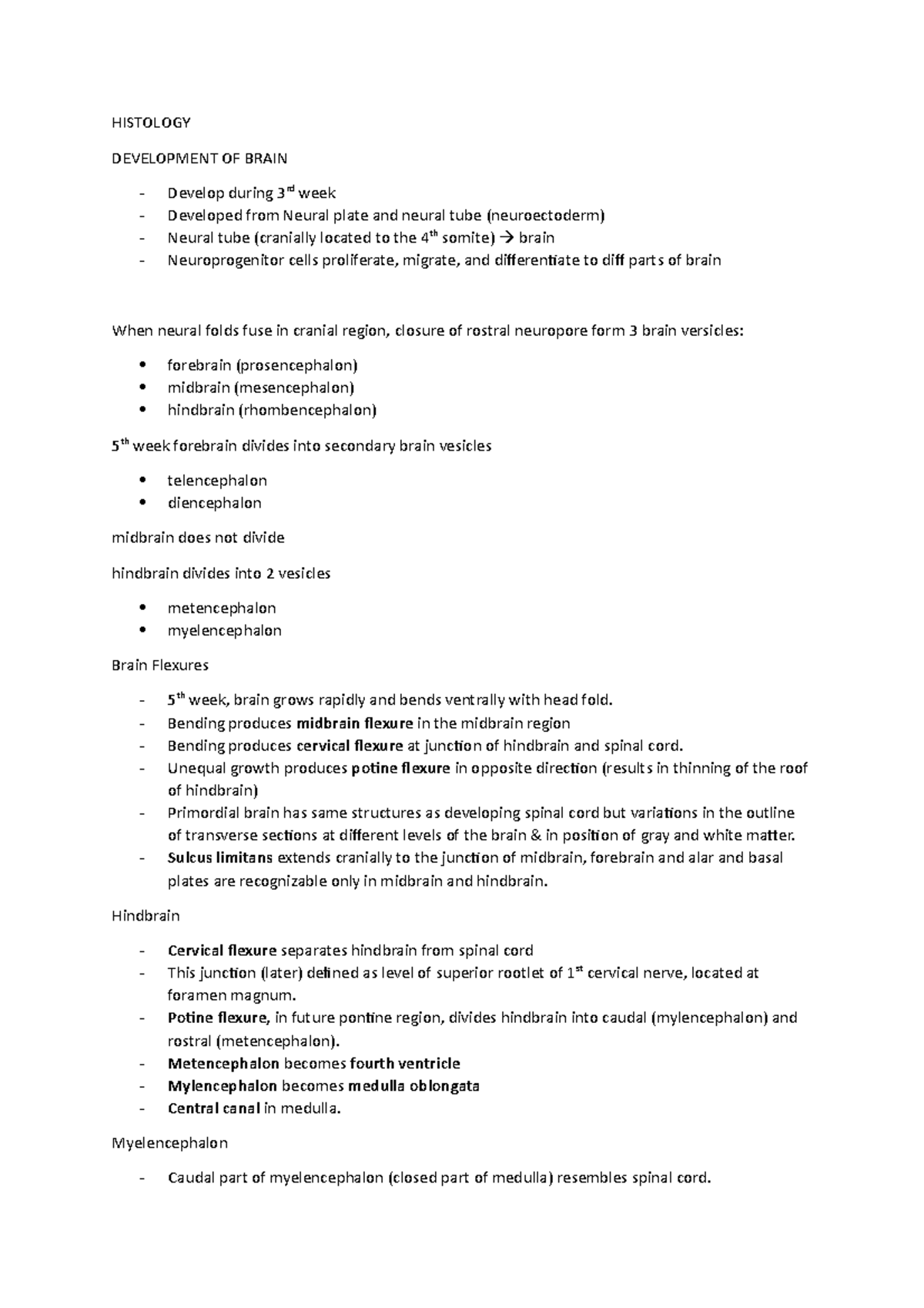 Nervous system development - HISTOLOGY DEVELOPMENT OF BRAIN Develop ...