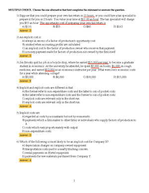 Chapter 14 Microeconomics - Chapter 14 Microeconomics In which of these ...