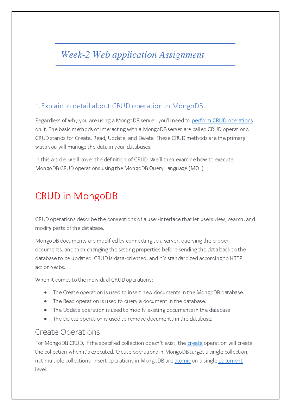 WEB DEV W2 - Summary B.Tech CSE with spz. in CSF - Week- 2 Web ...