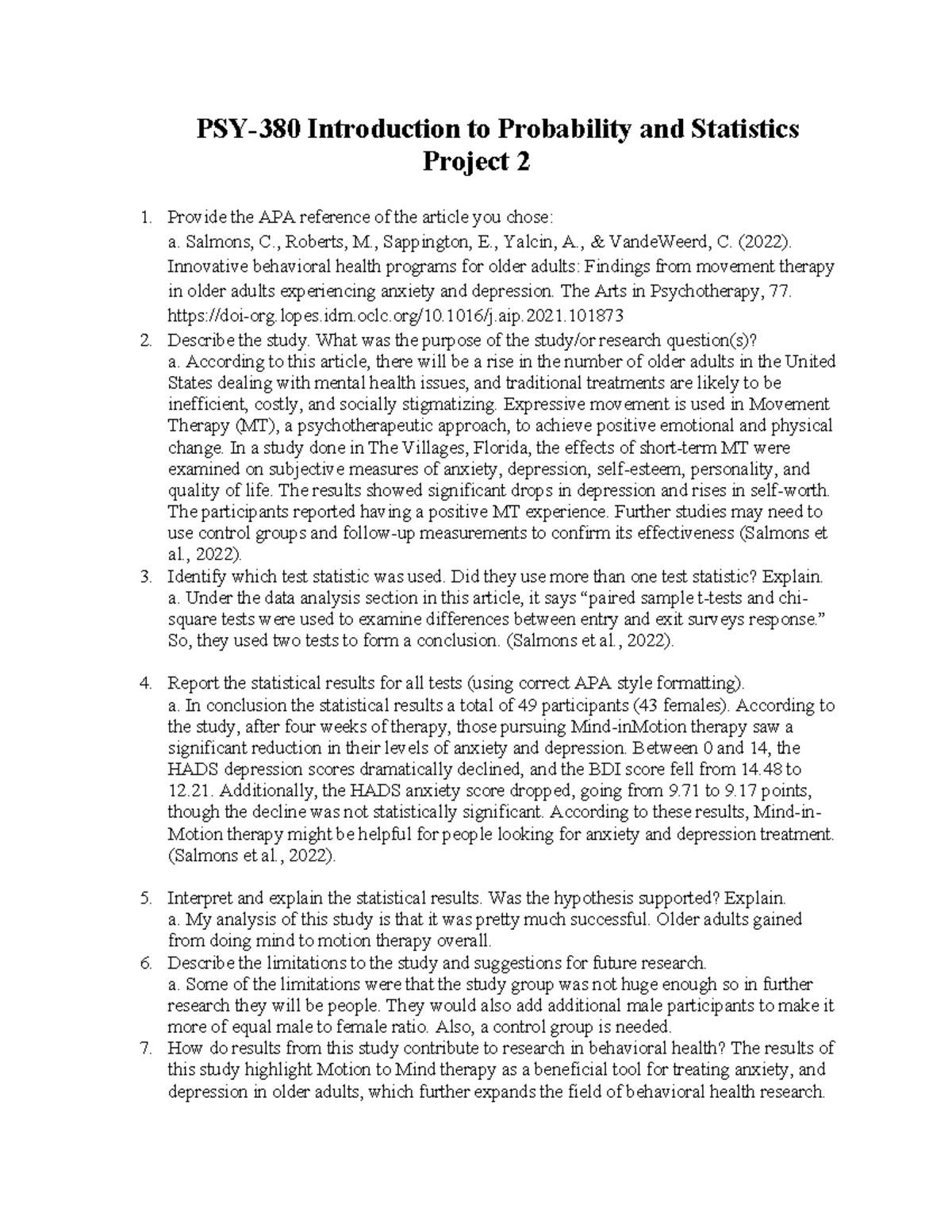 PSY-380-RS-T5-Benchmark-Articles Project 2 - PSY-380 Introduction to ...