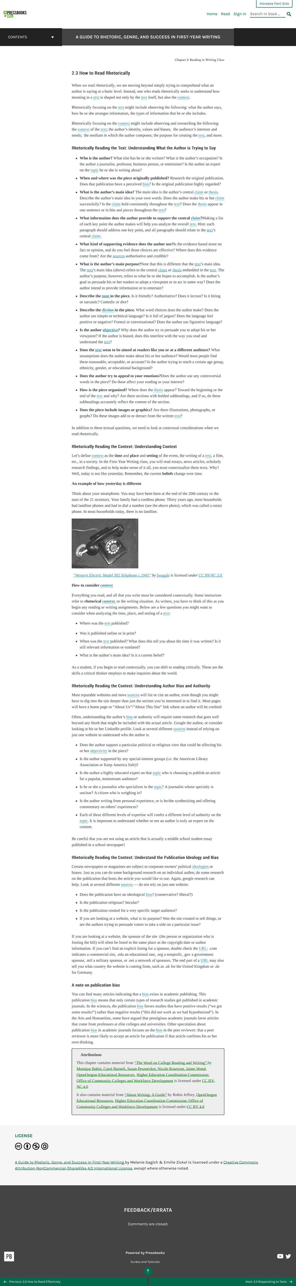 2.3 How to Read Rhetorically – A Guide to Rhetoric, Genre, and Success ...