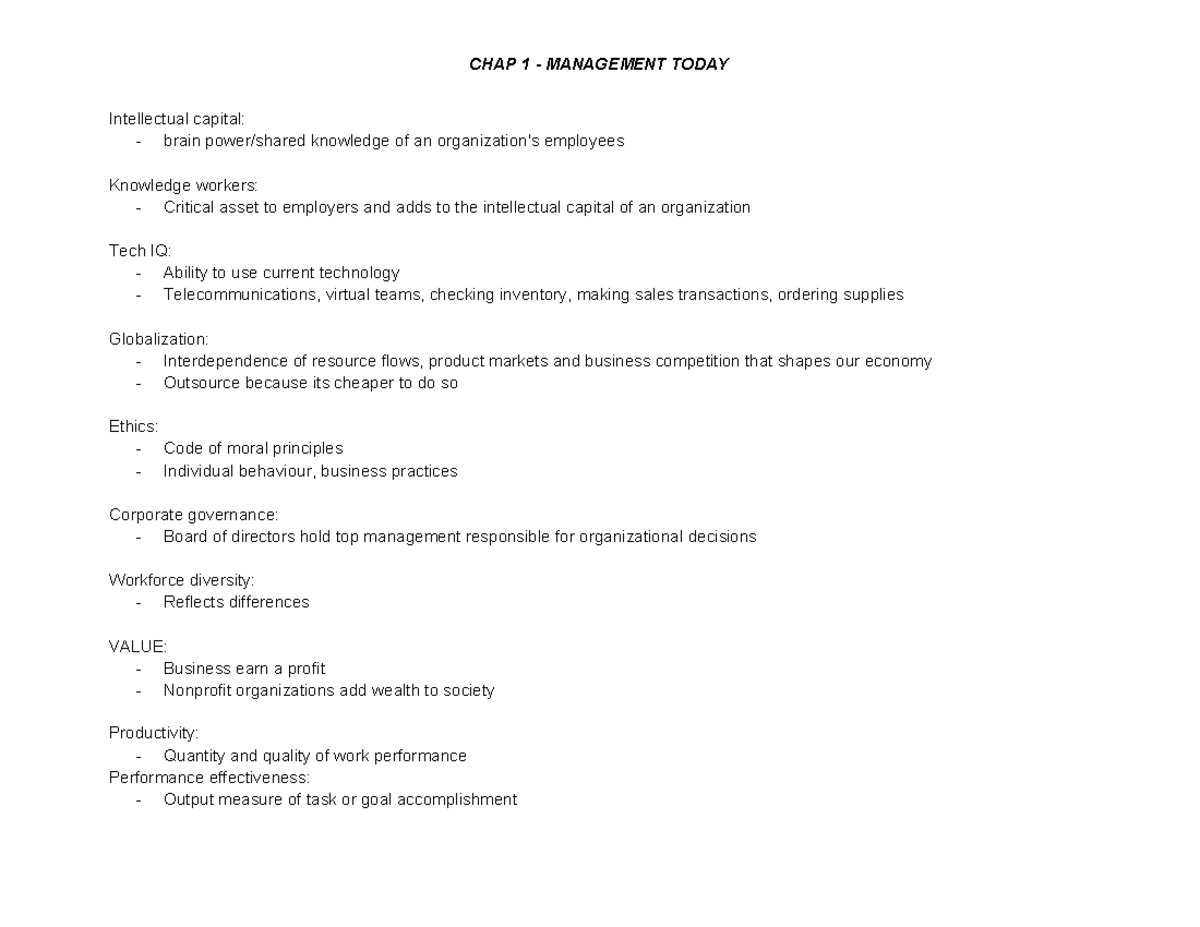 Chap 1 week 1-GMS - notes from lecture. mostly from textbook material ...