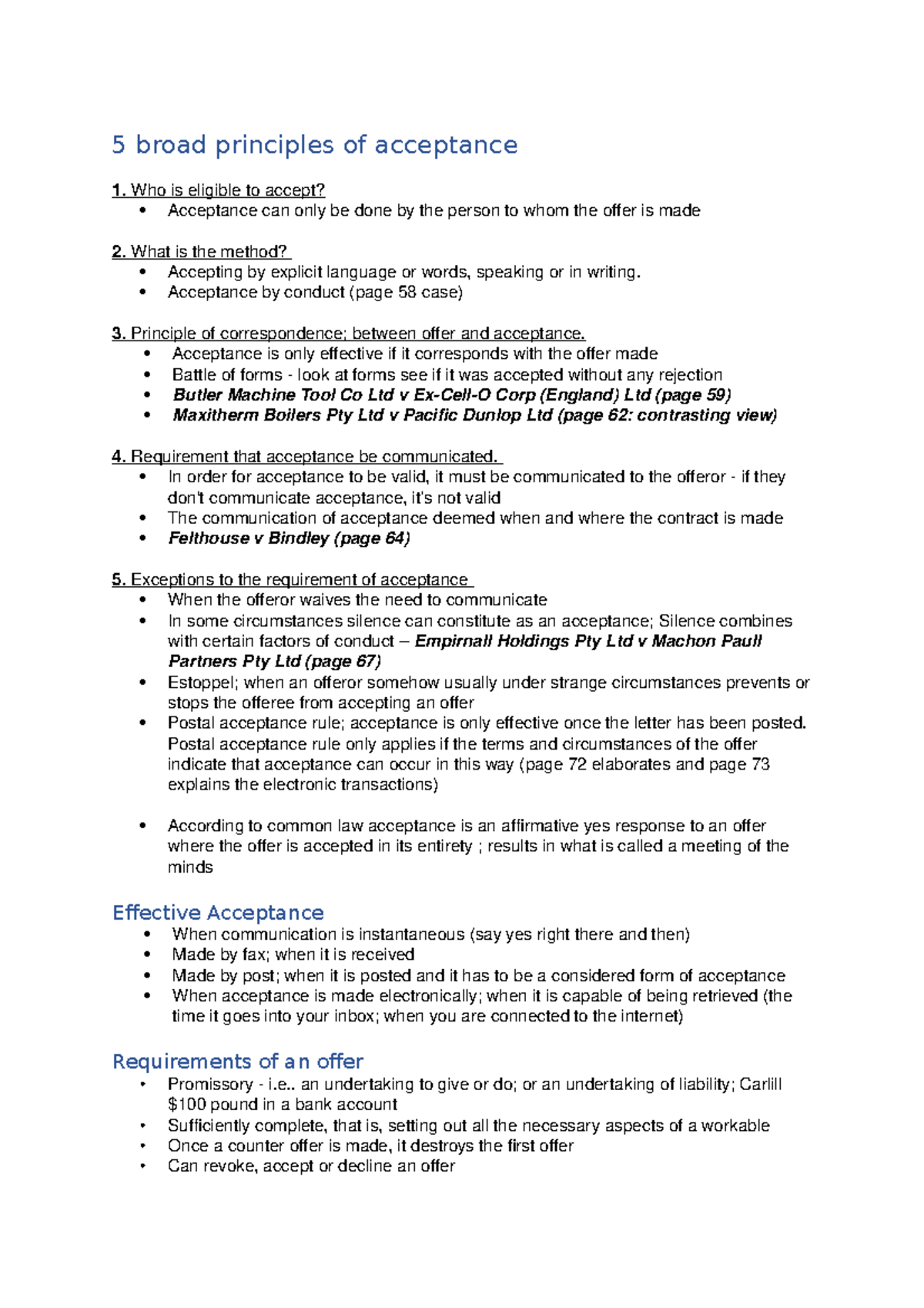 5 broad principles of acceptance - Who is eligible to accept ...