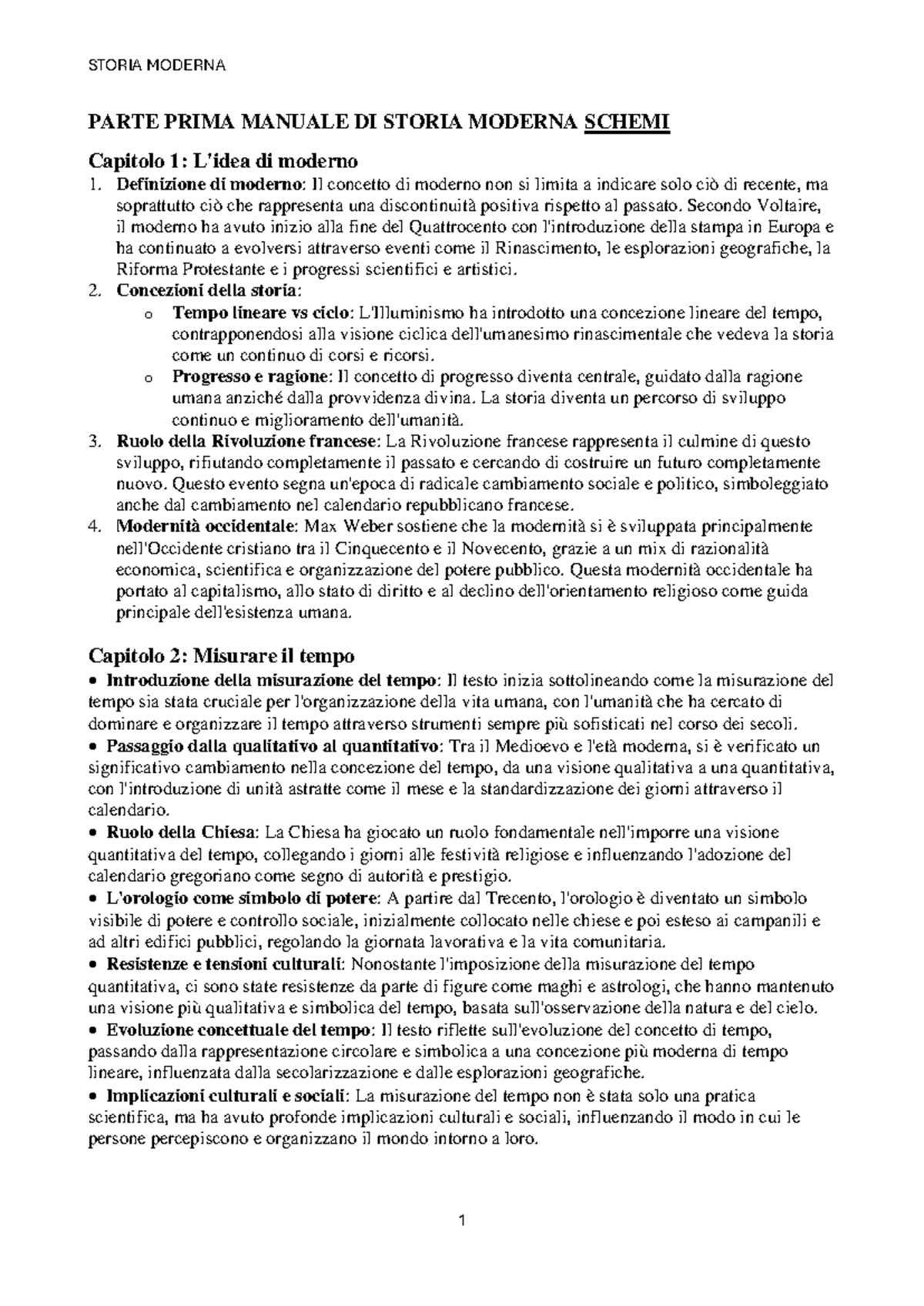 Parte Prima Manuale DI Storia Moderna Schemi - PARTE PRIMA MANUALE DI STORIA MODERNA SCHEMI ...